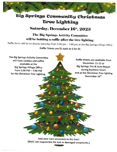 Big Springs - Big Springs Community Christmas Tree Lighting